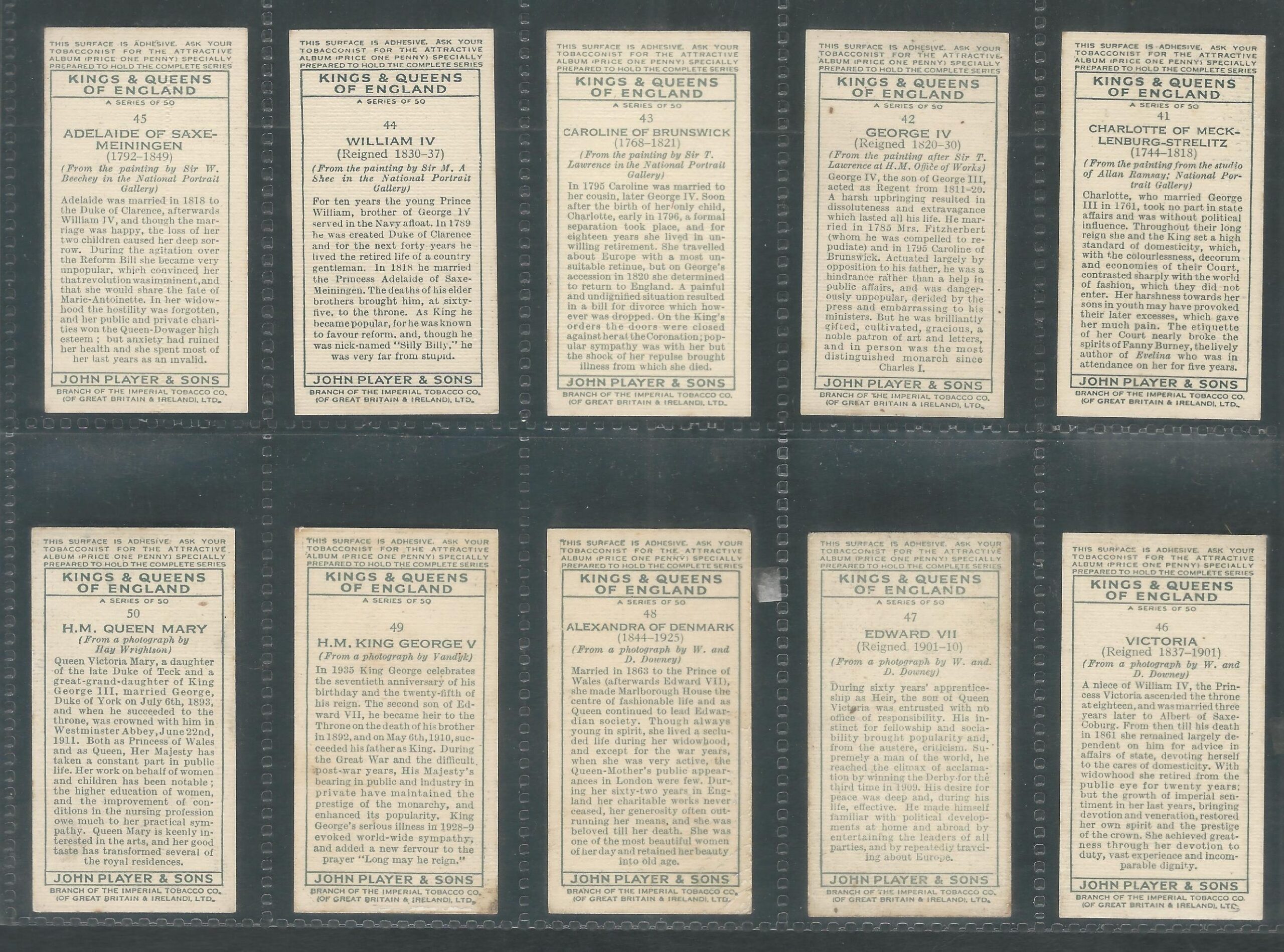 Cinderellas / Labels / Players Cigarettes Cards – Kings and Queens of ...