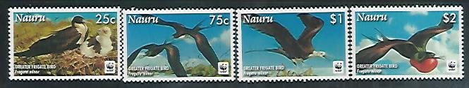 WWF Stamps – Complete set of 4 Values – Nauru – birds, mint 2004 ...
